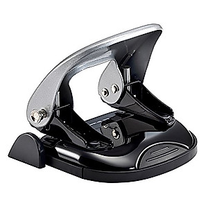 Bostitch Office EZ Squeeze Reduced Effort 2-Hole Punch, 20 Sheets, Locking Handle, Silver (2310)