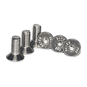 Fullerkreg 18-8 Stainless Steel Hex Drive Flat Head Screw M4 x 0.7 mm Thread, 8 mm Long,Packs of 100