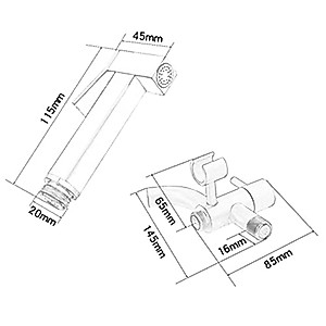 ZLOCYIVHE Toilet Spray Gun kit Handheld Bidet Sprayer for Toilet Bidet Shower Sprayer Black with Hose Cold Water Tap Brass Toilet Bidet Sprayer Wall Mount,B(A)