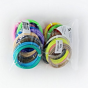 LEE FUNG 3D Pen Filament Refills Set of 20 Colors 1.75mm PCL 3D Printing Filament 16.4 Feet of Each Dimensional Accuracy +/- 0.05 mm for 3D Printer Pen with One Normal Package