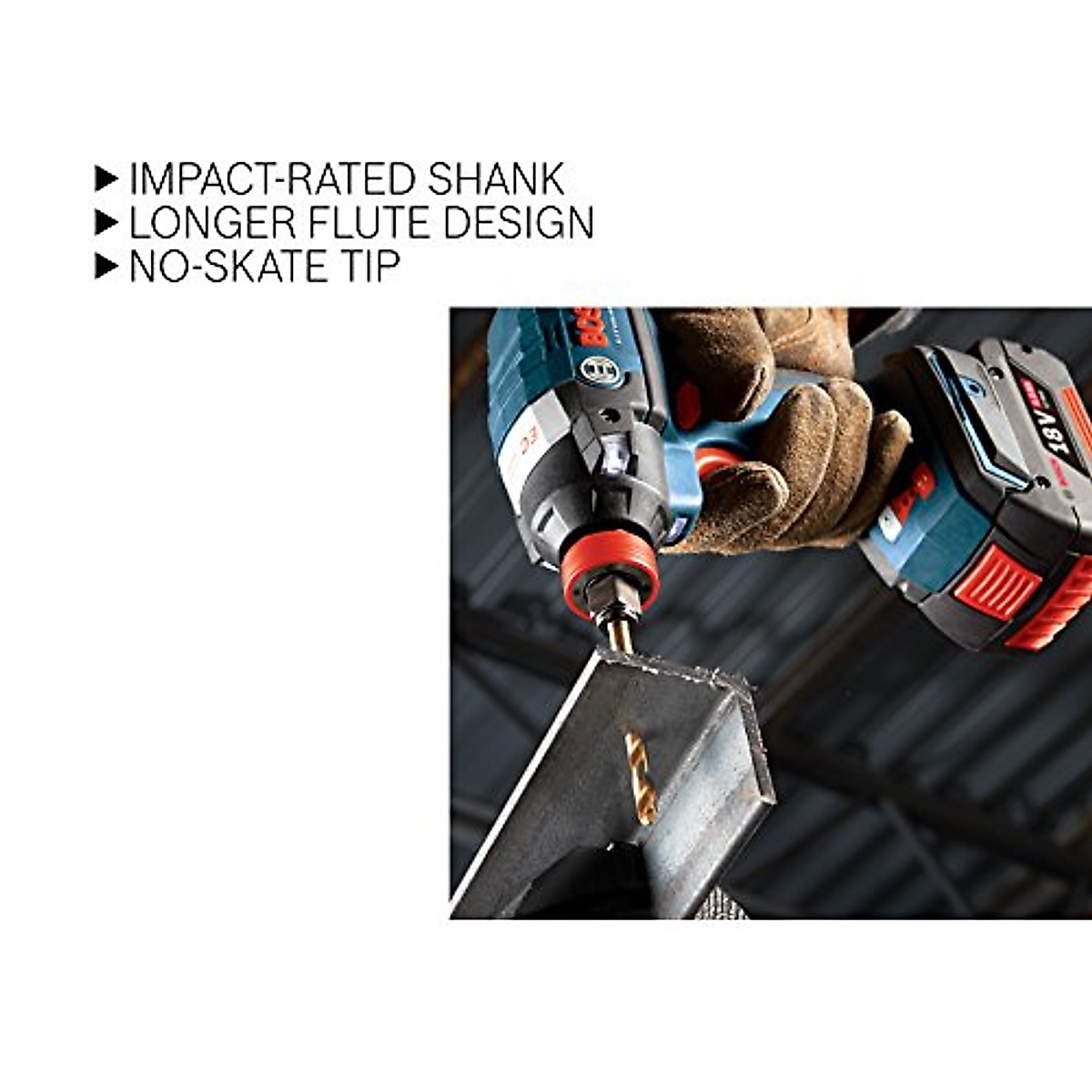 BOSCH BL2634 1-Piece 7/64 In. x 6 In. Extra LengthAircraft Black Oxide Drill Bit for Applications in Light-Gauge Metal, Wood, Plastic