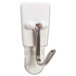 Command 17067Es Hooks W/ Adhesive Strips,Small Wire,Holds 1/2 Lb.,3/Pk,We
