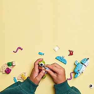 LEGO Creator 3 in 1 Dolphin and Turtle Toys for Kids, Transforms to Seahorse and Sea Snail or to Swimming Fish and Crab, Toy Sea Animal Figures Building Set for Kids 6 Plus Years Old, 31128