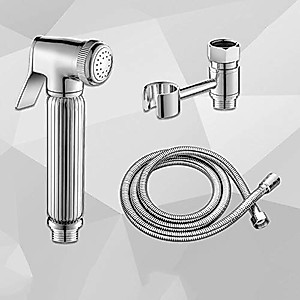 JIYTG Bidet Faucet All Copper Hand Held Bidet Sprayer Hygiene Kit Diaper Sprayers Toilet Spray Gun Toilet Bidet Flusher