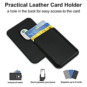 Tnarru iPhone 13 Case with Card Holder [Support Wireless Charging] Soft Liquid Silicon Case with Magsafe Full Camera Protective iPhone 13 Wallet Case Black