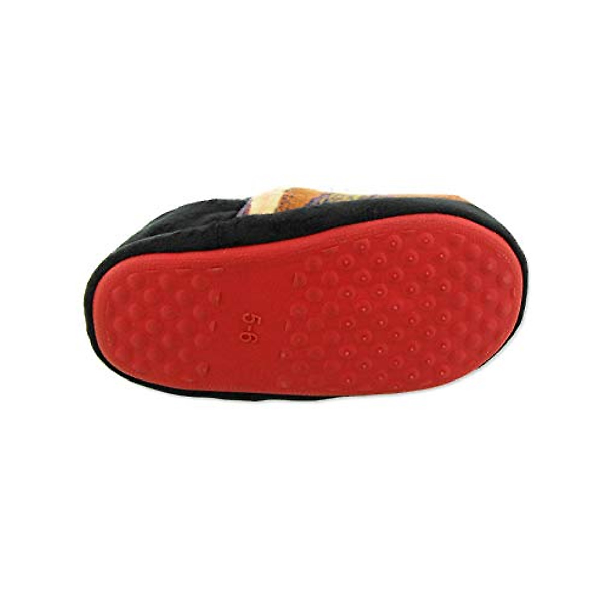 Disney Cars Lightning McQueen Tow Mater Toddler Boys Plush Aline Slippers (7-8 M US Toddler, Black/Red)