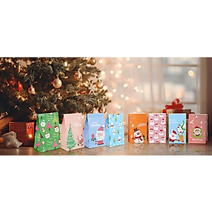 ysmile 24 ct Christmas Treat Bag, Small Xmas Gift for Goodie Wrap, Christmas Party Favor 9"