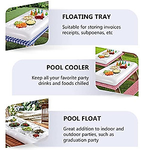 UPKOCH Cup Holder Tray Cup Holder Tray Fruit Salad 3 pcs Inflatable Drink Inflatable Serving bar Inflatable Salad bar Inflatable Cooler Holder Floating Drink Cup Holder Tray Fruit Salad Fruit Salad