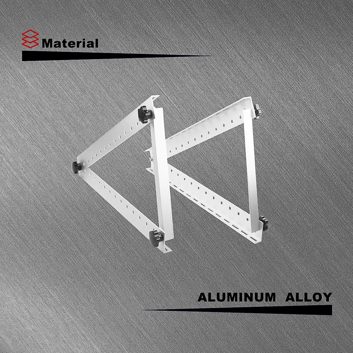 LBG Products 28" Solar Panel Mounting Rack Bracket with Foldable Tilt Legs,Roof, RV,Motorhome and Any Flat Surface Off Grid (28 inch Length)