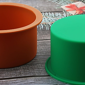 AILEHOPY 4 inch Mini Cake Pans-6Pack Round Cake Baking Pan Silicone Smash Cake Pans, Nonstick Cake Molds for Muffin,Cupcake and Mini Cake Mousse Dessert