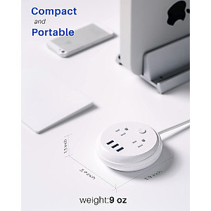 Surge Protector Tower 12 AC Outlets 6 USB Ports + Small Power Strip 2 AC Outlets 3 USBs