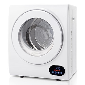ROVSUN 110V Portable Clothes Dryer, 850W Fast Drying Front Load Laundry Tumble Dryer Machine with Stainless Steel Tub & High End LCD Touch Panel for Home Apartment Dorm