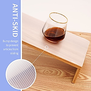 Shelf Liner for Kitchen Cabinets, 12 Inch x 20 Ft x 2 Rolls, Non-Slip Cabinet Liner, Non Adhesive Drawer Liner, Refrigerator Liners, Washable Oil-Proof Mat for Shelves (Transparent Stripe)