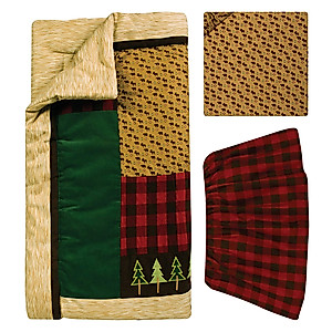 Trend Lab Northwoods 3 Piece Crib Bedding Set, Can Be Used As A Blanket Or A Playmat for Tummy Time, Includes Quilt, Fitted Crib Sheet and Skirt