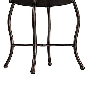 Hillsdale Furniture Vanity Stool Brody Metal, Rubbed Gray