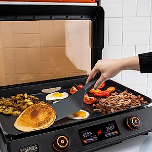 22 Inch Blackstone Electric Griddle Nonstick with Lid, 8001 E-Series Tabletop Large Griddle with Blackstone Griddle Accessories For Indoor and Outdoor Use and Blackstone Griddle Gloves Included