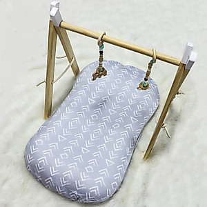 SWESEN Baby Lounger Cover, Removable Infant Lounger Slipcover for Boys Girls, Ultra Soft Cover for Newborn Lounger, Snug Fitting Design, Geometry