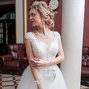 9 Pieces Women Rhinestone Crystal Jewelry Set Crystal Evening Clutch Purse Rhinestone Tassel Choker Necklace Glitter Dangle Fringe Earrings Bracelet Ring for Women Wedding Bridal Party (Heart Style)