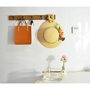 Ansdliiy Set of 2 Wall-Mounted Coat Rack, Hook Rack, 10 Dual Metal Hooks, for Coats, Bags, Keys, Hats in The Entryway, Bedroom, Living Room