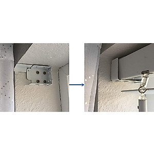 4pcs Box Mounting Bracket 2 Sets for 2inch Low Rail Venetian Blinds White Color Head Track End Cover Holder Window Blinds Headrail with 1-1/2"x 2-1/4" in Size