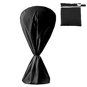 BOSKING Electric Fan Dust Cover 420D Heavy Duty Standing Round Fan Cover Washable All Electric Fan Sleeve Waterproof Dustproof Protective Cover for Pedestal Stand Fan Floor Fan - Black (Black)
