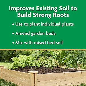 Miracle-Gro Garden Soil All Purpose, For In-Ground Use, Feeds up to 3 Months, Amends Vegetable, Flower and Plant Beds, 2 cu. ft