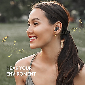 PALOVUE Wireless Earbuds Bluetooth Headphones, Wireless Earphones CVC8.0 Noise Cancelling Earbuds with Touch Control and 4 Mic for Clearer Call, Deep Bass Stereo in-Ear Headphones Qualcomm CSR Chip