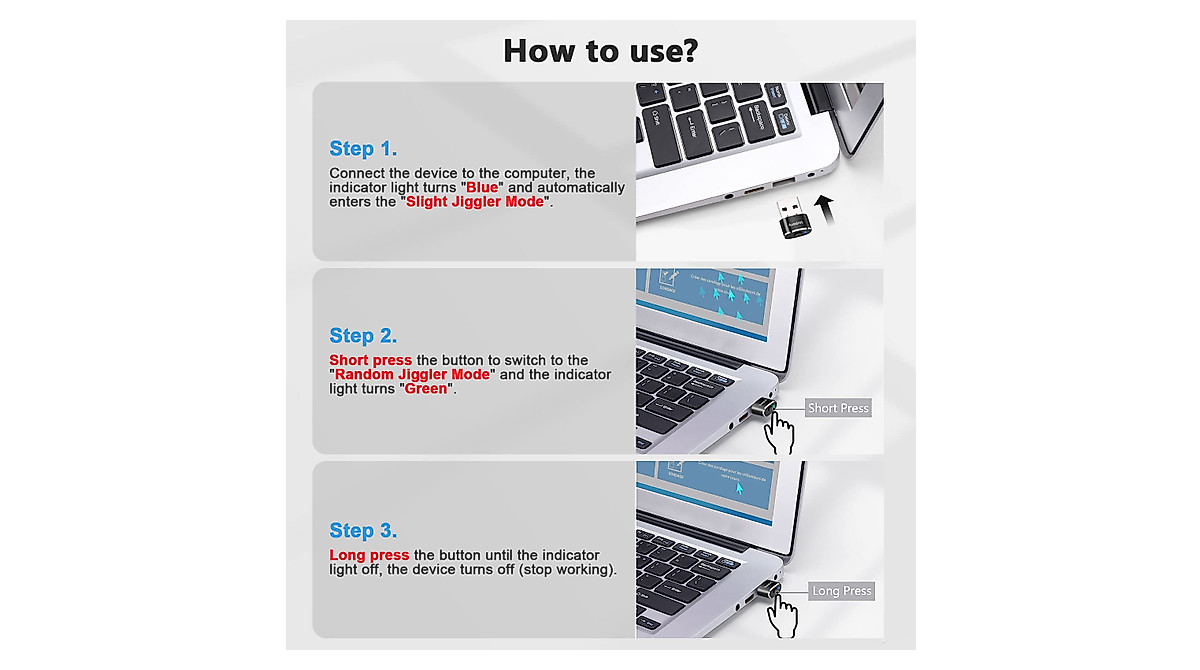 Mouse Jiggler Metal USB Device - Keep Your PC Awake Easily