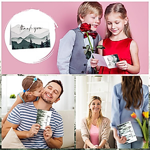 Zhanmai 100 Set Thank You Cards for Gratitude with Envelopes Stickers Bulk 4 x 6 Inch Watercolor Forest Employee Recognition Colorful Greeting Note Card Neon Appreciation Postcard (Watercolor Forest)