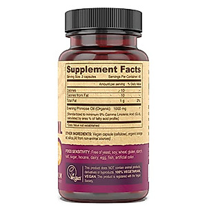 DEVA Vegan Evening Primrose Oil, Cold-pressed, Unrefined, 90 Capsules, 1-Pack