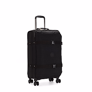 Kipling Spontaneous Softside Spinner Wheel Luggage, Integrated TSA Accepted Lock, Black Noir, Checked-Medium 26,KI6918