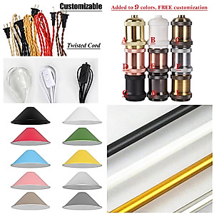 SKIVTGLAMP Industrial Wall Sconce Plug-in Cord with Remote Control, No Drilling Wall Mounted Dimmable LED Edison Bulbs Farmhouse Wall Hanging Adjustable for Home Decor Gallery Customizable, Khaki