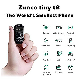 zanco Tiny t2 World's Smallest Phone wcdma 3G Phone Travelling Phone,Pocket Cell Phone (Limited Stock Available) Buy from Manufacturer Direct
