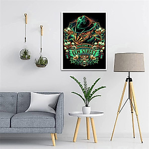 AOKLLA Diamond Painting Kits for Adults Clearance, 6 Pack Halloween Diamond Art Kits for Kids, DIY 5D Round Full Drill Crafts Diamond dots Home Wall Decor Gifts Horror Movie (12x16inch)