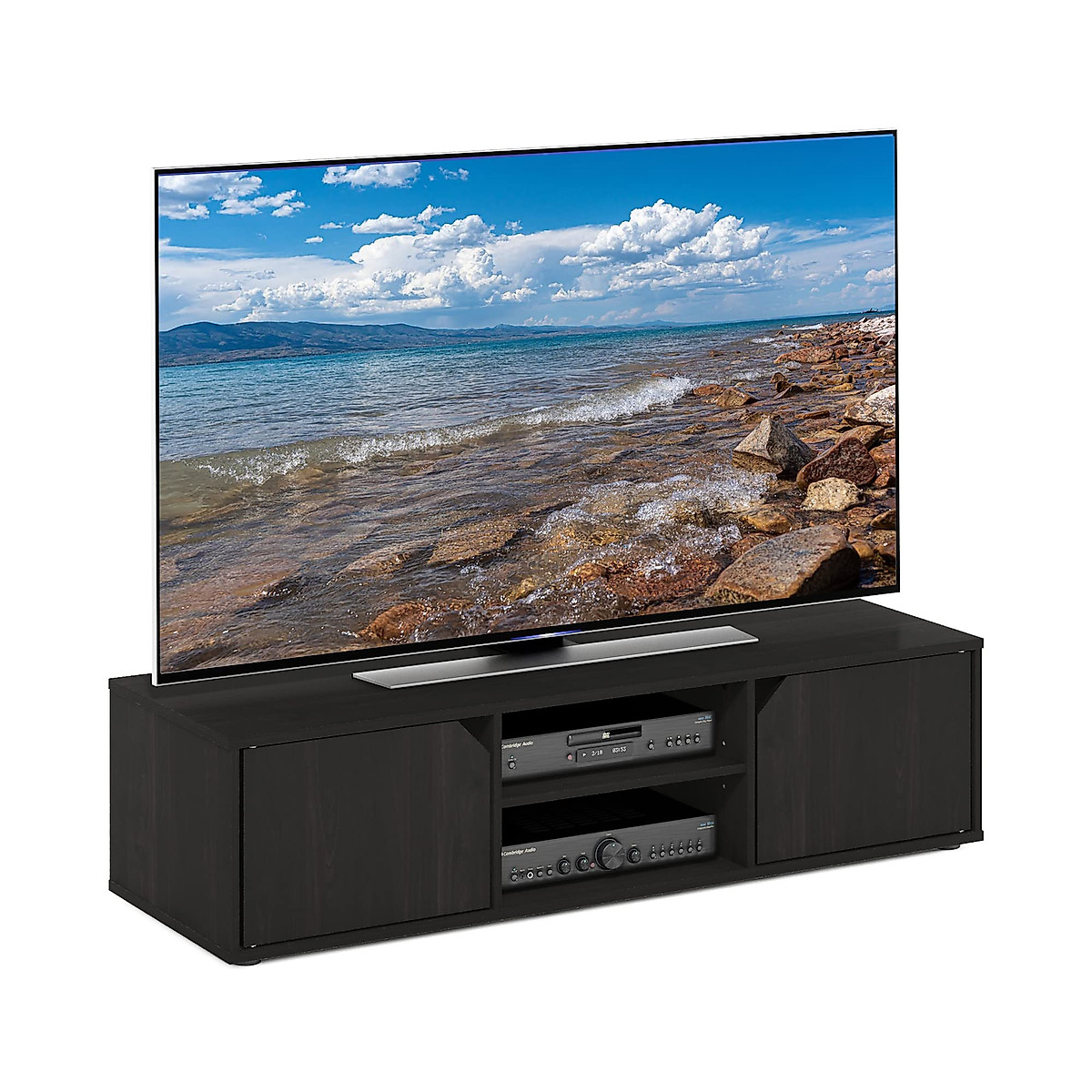 Furinno Classic Stand for TV up to 55 Inch, Espresso