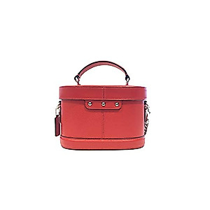 COACH Womens Georgie Gem Crossbody In Pebble Leather (Bright Red)