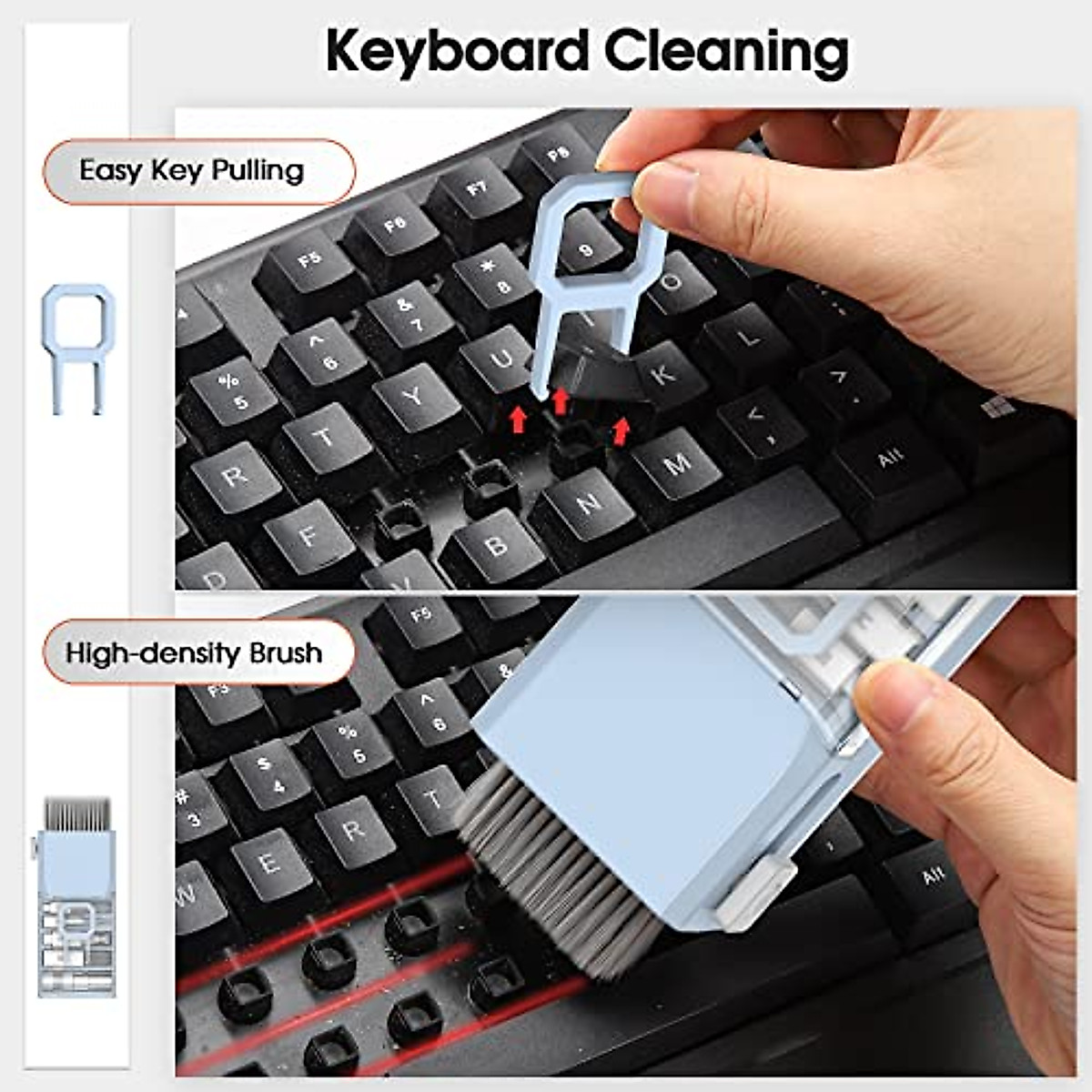 Electronic Cleaner Kit, Laptop Cleaning Kit, Keyboard Cleaner, 3 in 1 Earbud Cleaner Pen, Lens Pen for DSLR Camera Clean, Computer Screens Cleaning/Airpods Cleaner Kit/iPad Camera Phone Cleaning Tool