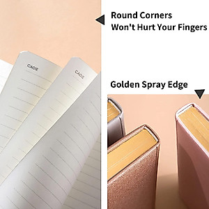 CAGIE Lock Diary for Girls with 2 Keys, Diary with Lock for Girls ages 8-12, Heart-Shaped Locked Journal for Women, Gold Edged Pages 5.3 x 7 Inch