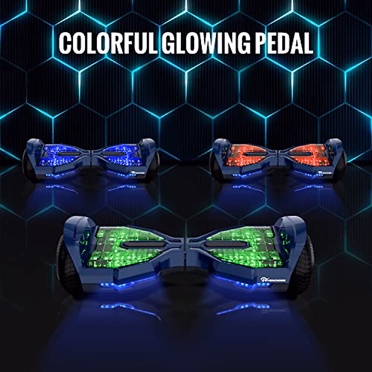 EVERCROSS Hoverboard, 6.5'' Hover Board with Seat Attachment, Self Balancing Scooter with APP, Bluetooth Hoverboards for Kids & Adults