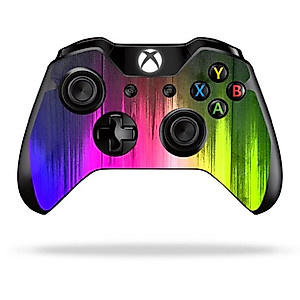 Protective Vinyl Skin Decal Skin Compatible with Microsoft Xbox One/One S Controller wrap Sticker Skins Rainbow Wood