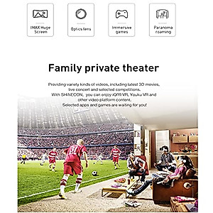 VR SHINECON Virtual Reality VR Headset 3D Glasses Headset Helmets VR Goggles for TV, Movies & Video Games Compatible iOS, Android &Support 4.7-6.53 inch with Remote Control