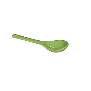 Xmomx 6 pcs Porcelain Egg Spoons Tea Spoon Ceramic Spoons 4.7 inch Coffee Dessert Yogurt Tea Milky Green