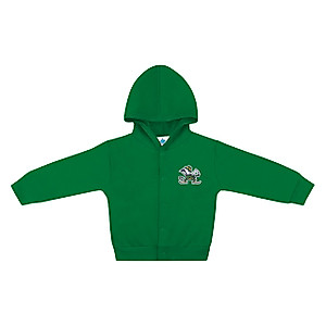 Creative Knitwear College Baby NCAA Officially Licensed Snap Hooded Jacket - Notre Dame Fighting Irish Logo - Kelly - 6-9 Months