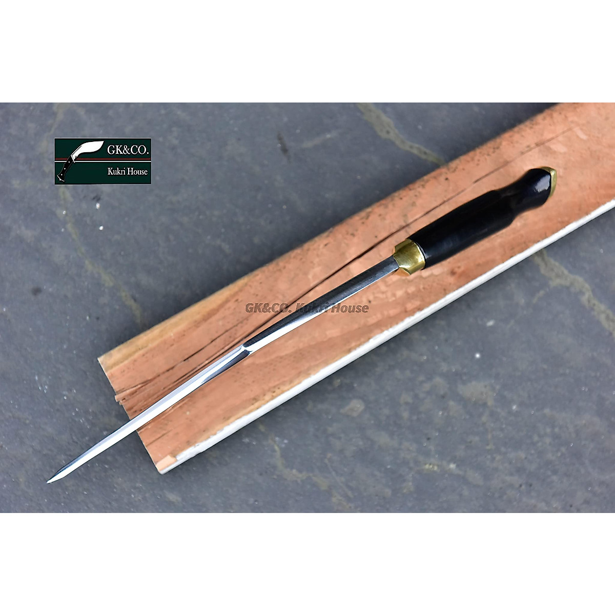 GK&CO. Kukri House Genuine Kukri Knife - 11 Inch Blade World War II Gripper Horn Handle Kukri/Khukuri - Handmade in Nepal