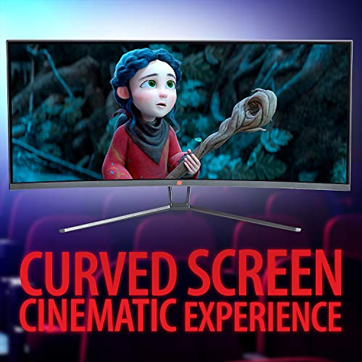 Deco Gear 35" Curved Ultrawide E-LED WQHD Gaming Monitor, 21:9 Aspect Ratio, Immersive 3440x1440 Resolution, 100Hz Refresh Rate, 3000:1 Contrast Ratio (DGVIEW201)