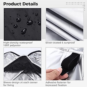 Patio Swing Canopy for 3-Seat Swings,Waterproof & Sunproof Porch Swing Chair Top Cover Replacement for Sunshade, Made of 190T High-Density Polyester, 75 x 52 x 6’’(seat Cover is not Included)