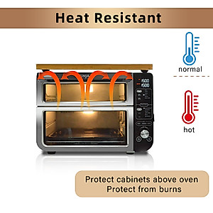 Bamboo Cutting Board Compatible with Ninja DCT401 DCT402 DCT451 Double Oven, Heat Resistant Cutting Board for Convection Toaster Oven, Air Fryer Accessories Compatible with Ninja Oven, Reclaim Space