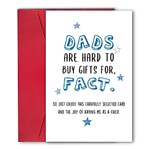Funny Fathers Day Card, Naughty Birthday Card for Dad, Greeting Card from Son Daughter