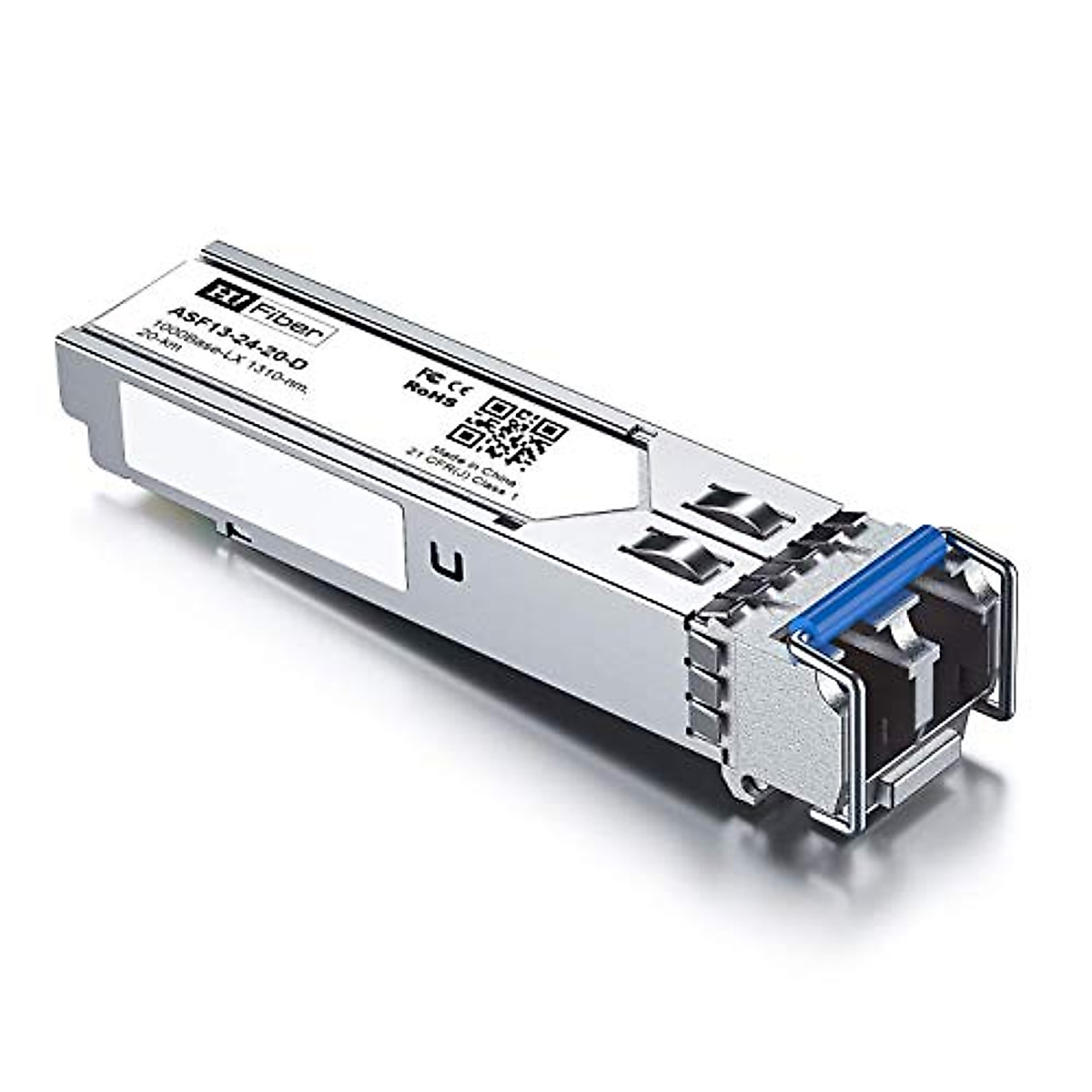 1.25G Single Mode SFP LC Module, 1000Base-LX/LH Fiber Transceiver for Cisco GLC-LH-SMD, Meraki, Ubiquit UniFi, TP-Link, Fortinet, Intel, Netgear, Mikrotik and More (SMF,1310nm,20km,DDM) 2 Pack