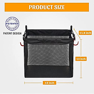 PLKOW Wall Mount Sports Ball Storage Rack 2 Pack, Ball Holder Home Gym Storage for Balls, Yoga Mat, Foam Roller, Toys, Heavy Duty Steel Frame with Oxford Cloth and Hooks, 2 Packs